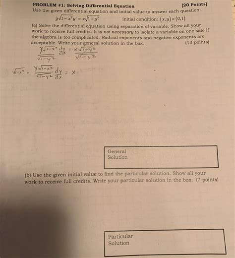 Solved PROBLEM Solving Differential Equation Use The Chegg