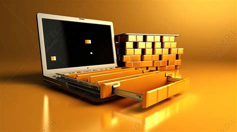 디지털 데이터 관리를 위한 노트북 및 파일 캐비닛의 3d 일러스트레이션 파일러 배경 노트북 컴퓨터 배경 주문하다 배경 이미지 Hd 파일러 노트북 컴퓨터 주문하다