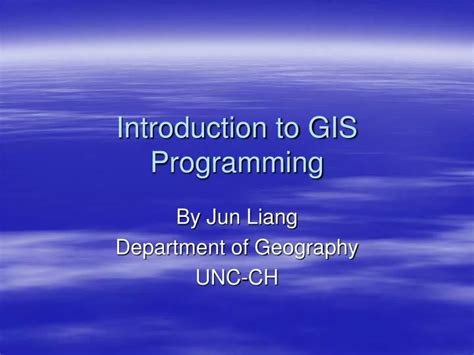 Ppt Introduction To Gis Programming Powerpoint Presentation Free Download Id911302