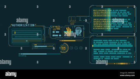Data Decoding Program Interface With Authorization Window Stock Vector Image And Art Alamy
