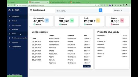 Simple Application De Gestion De Stock Avec Phpmysql 2 Structure