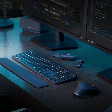 Logitech Mx Keys S Combo Performance Wireless Keyboard And Mouse With Palm Rest Pacifiko