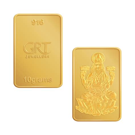 Buy 22kt 10 Grams Lakshmi Gold Biscuit Online Grt Jewels