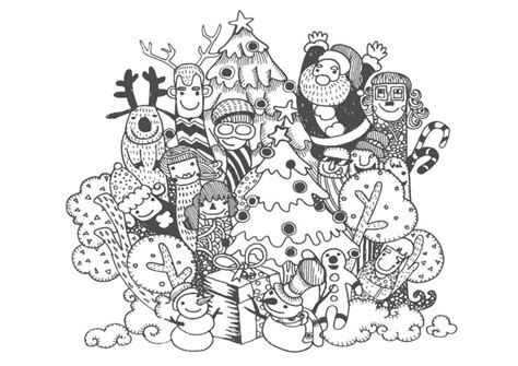 クリスマス｜無料大人の塗り絵 もくもくん｜知育プリントキッズ Christmas Doodles Christmas Colors Doodles