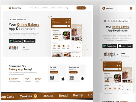 Bakery Shop App Landing Page Uiux Design Figma Web Ui By Kg Ui Design On Dribbble