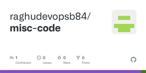 Github Raghudevopsb84misc Code