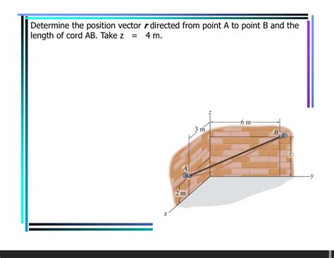 solved determine the position vector r ﻿directed from point