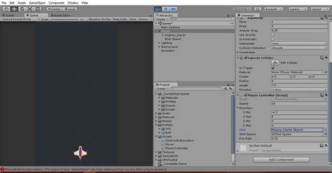 I Need Help With Space Shooter Tutorial Unity Engine Unity Discussions