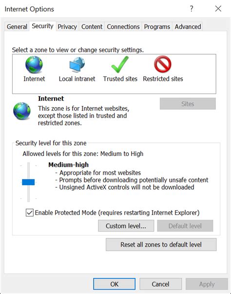 recommended security settings for microsoft edge browser zscaler