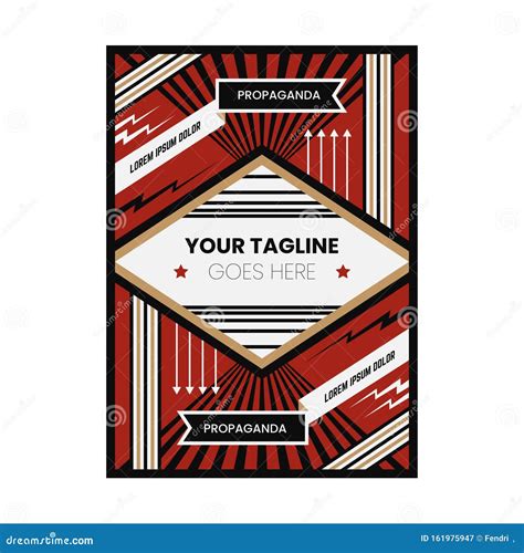 Propaganda Poster Design Template Stock Vector Illustration Of