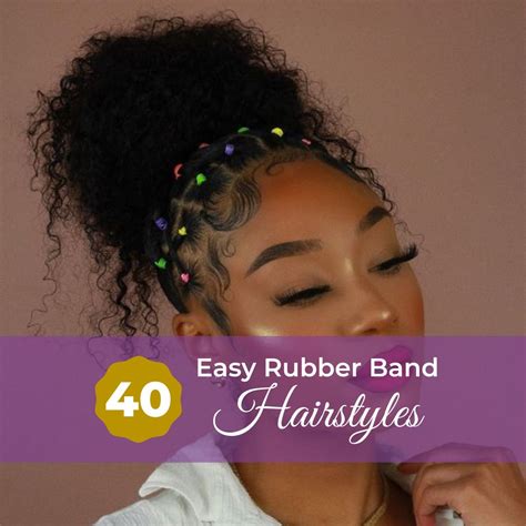 40 Easy Rubber Band Hairstyles On Natural Hair To Try In 2023 Coils
