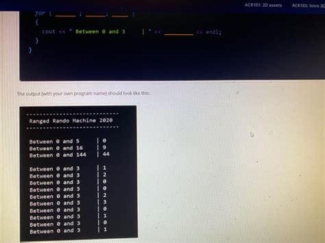 Solved Random Range Create A New Project Called Random Chegg
