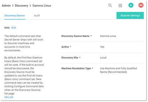 Creating A Unix Discovery Source
