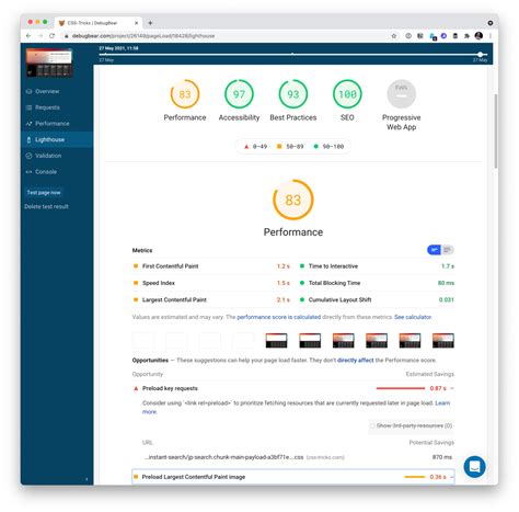 Monitoring Lighthouse Scores And Core Web Vitals With Debugbear Css