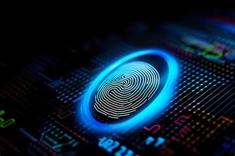 Premium Ai Image Fingerprint Authentication Button Biometric Security