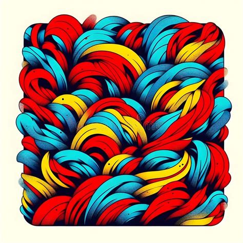 Vibrant Abstract Geometric Composition Stock Illustration