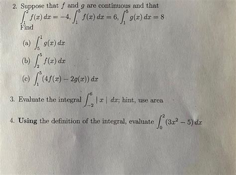 Solved Suppose That F And G Are Continuous And That Chegg