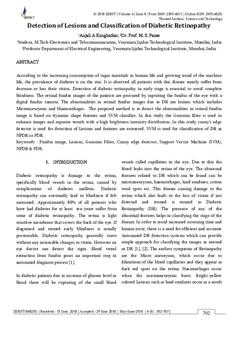 Pdf Detection Of Lesions And Classification Of Diabetic Retinopathy