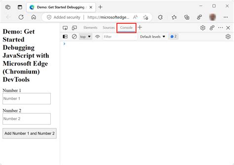 Get Started With Running Javascript In The Console Microsoft Edge