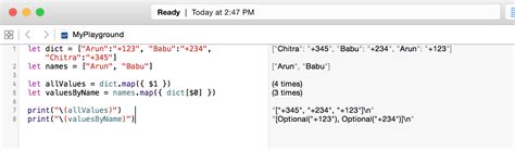 Ios How Can I Get The Value Of Dict For The Set Of Values In An Array In Swift 20 Stack