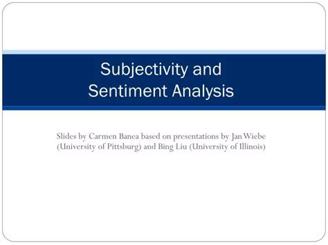 Ppt Subjectivity And Sentiment Analysis Powerpoint Presentation Free Download Id3892250