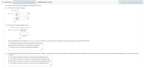 solved let γ denote a geometric random variable with