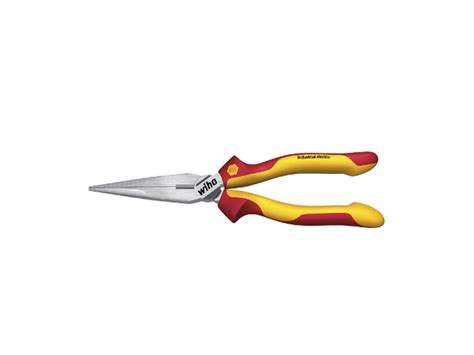 Alicate De Bico Semi Redondo Elétrico Industrial Wiha Com Fio De Corte Formato Reto 38858