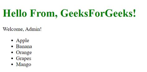 EJS Template Engine For Express GeeksforGeeks