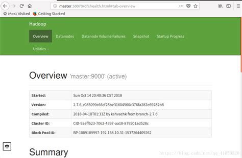 在vmware虚拟机上分布式安装hadoop架构（4）——简单运行测试 虚拟机里的浏览器测试hdfs csdn博客
