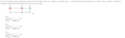 Solved Magnitude And Direction Of The Net Electric Force On