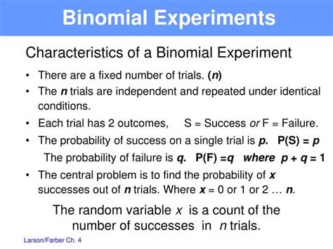 PPT Binomial Experiments PowerPoint Presentation Free Download ID