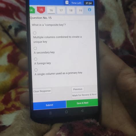 Question No 15 What Is A Composite Key Multiple Columns Combined To Create A Unique Key A