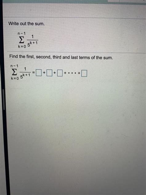 solved write out the sum η 1 1 sk 1 k 0 Σ find the