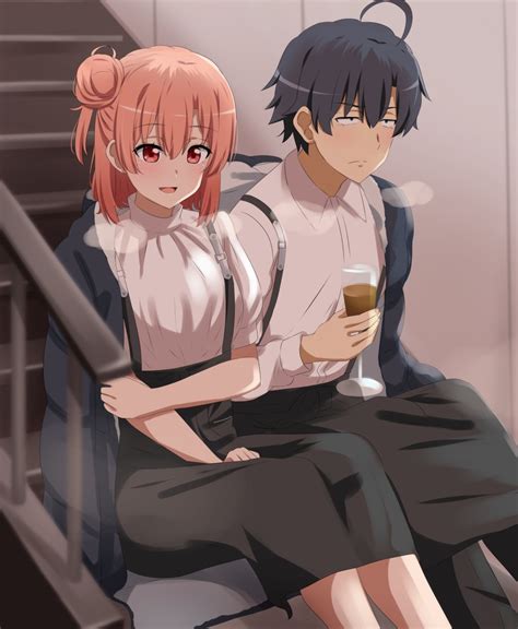 Yuigahama Yui And Hikigaya Hachiman Yahari Ore No Seishun Lovecome Wa Machigatteiru Drawn By