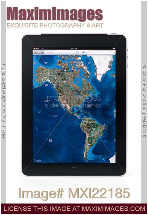 Photo Of Apple IPad 3G Tablet Displaying Google Maps Stock Image MXI22185