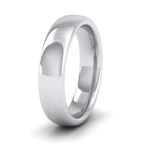 950 Platinum 5mm Cushion Court Shape Comfort Fit Super Heavy Weight