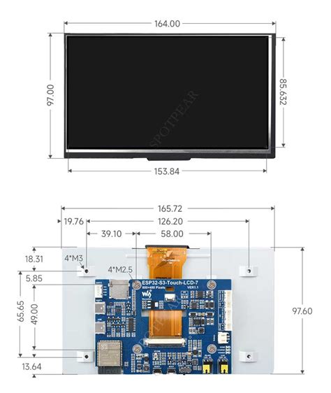 Esp32 S3 7inch Lcd Display Touchscreen 800×480 Wifi Bluetooth Can Rs485 Sensor