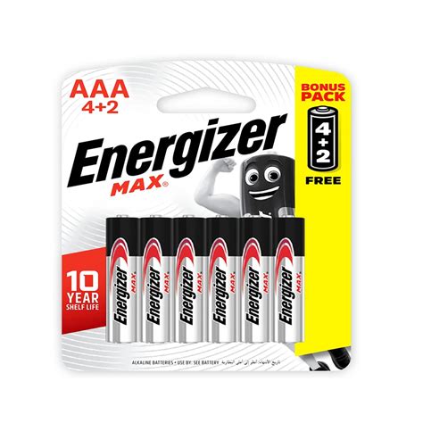 Buy Energizer Max AAA Batteries (4+2), 6 Ct Online in Pakistan | My ...
