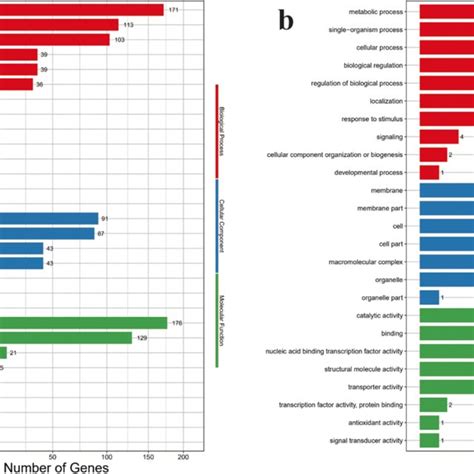 Statistics Of Go Differential Classification Between Two Groups With