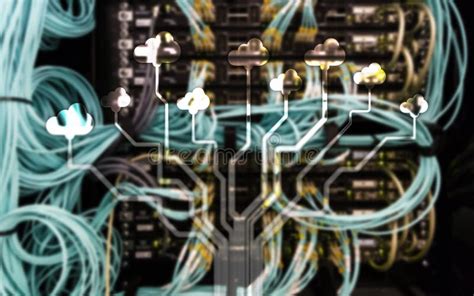 Cloud Server And Computing Data Storage And Processing Internet And