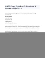 CSEP Exam Prep Part 3 Questions Answers 2024 2025 DocMerit