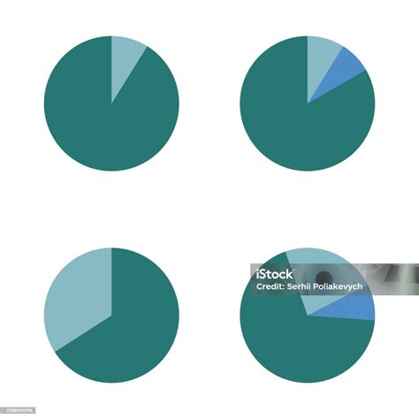 Pie Chart Icons Data Visualization Vector Statistical Infographic