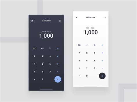 Calculator App Light Dark By Curtis Lee On Dribbble