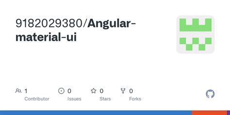 Github 9182029380angular Material Ui