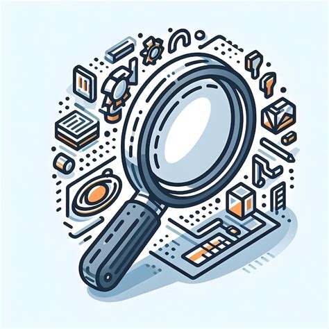 Premium Photo A Drawing Of A Magnifying Glass With A Picture Of A