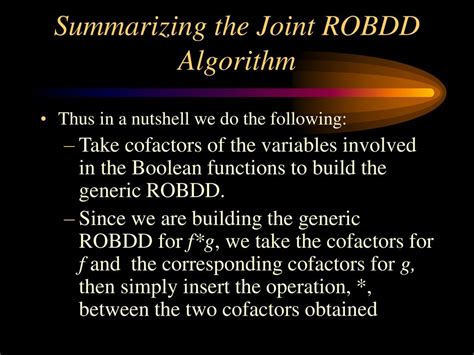 computing and using the joint robdd ppt download