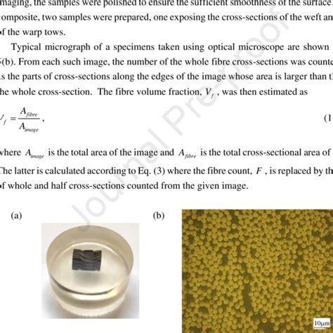 A Typical Composite Sample Prepared For Microscopy And B A