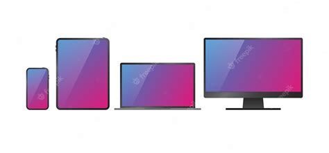 Premium Vector Set Of Device Screen For Mockup Smartphone Tablet