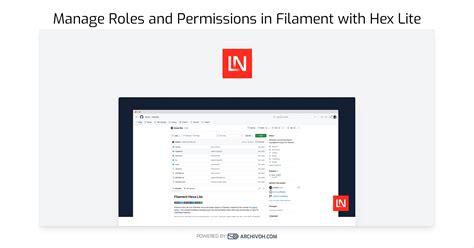 Manage Roles And Permissions In Filament With Hex Lite