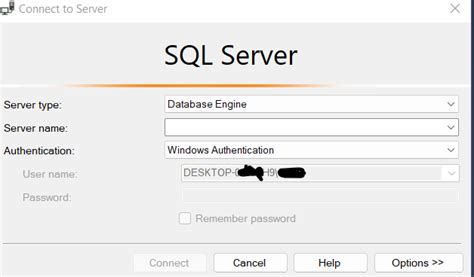 i have issues connecting to ssms database engine after download